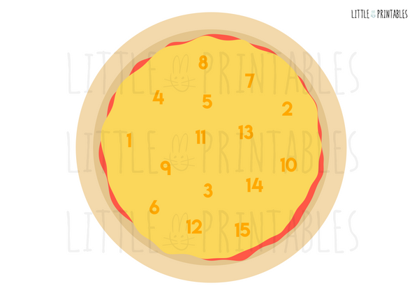 Pizza Number Match – Little Printables