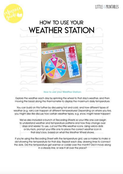 Weather Station – Little Printables