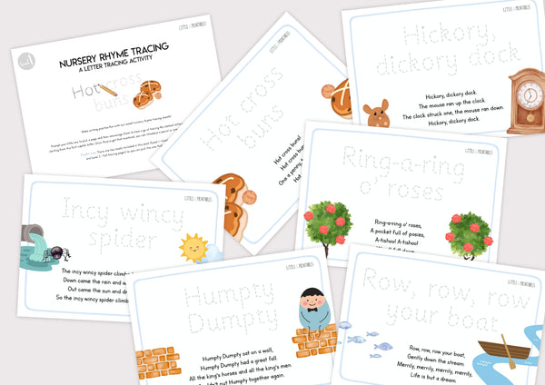 Nursery Rhyme Tracing – Little Printables