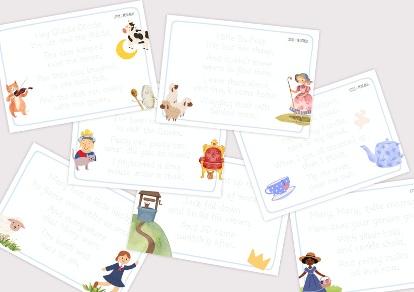 Nursery Rhyme Tracing – Little Printables
