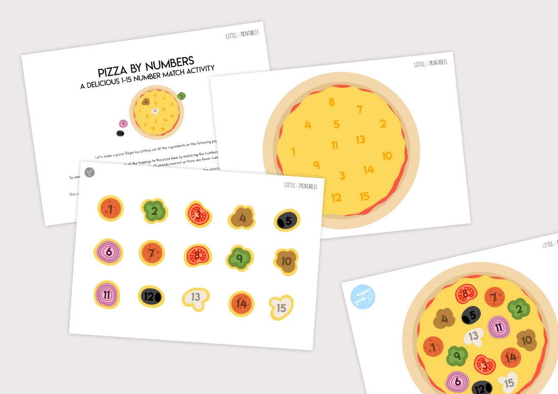 Pizza By Numbers – Little Printables