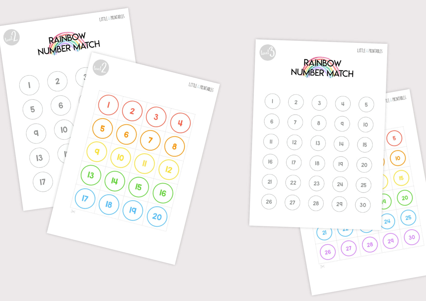 Rainbow Numbers – Little Printables