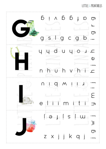 Alphabet Punch Cards – Little Printables