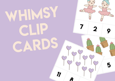 Whimsy Number Clip Cards – Little Printables