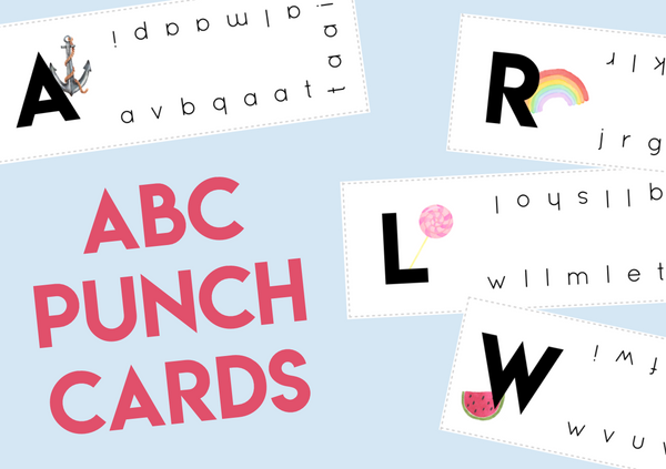 Alphabet Punch Cards – Little Printables