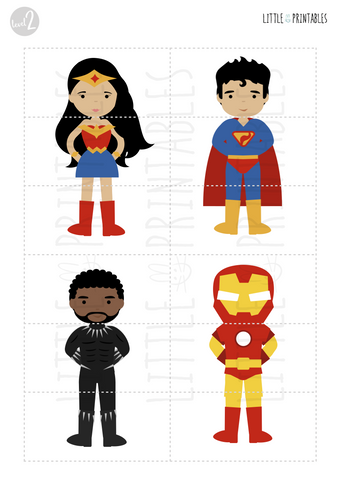 Superhero Puzzles – Little Printables